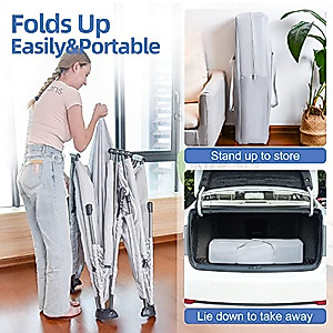 Baby Playpen Foldable, Tksd&m Large Play Yard,Playpen for Babies and Toddlers, Play Pens for Babies and Toddlers with Gate, Indoor & Outdoor Portable Play Pen