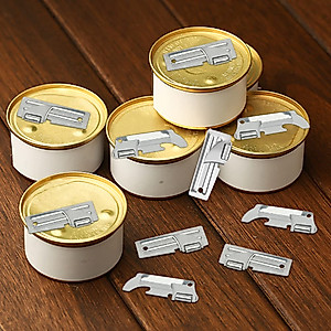 32pcs Camping Can Opener Travel Can Opener with Key Ring, Portable Stainless Steel Can Opener for Travel, Barbecue(size:32pcs)