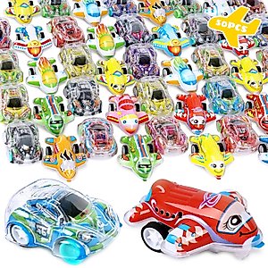 Shindel 50PCS Pull Back Cars and Airplanes, Party Favors for Kids Christmas Goodie Bag Stuffers, Stocking Stuffers, Tabletop Racing Games