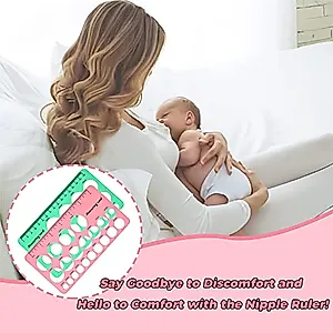 Nipple Ruler 3pcs Set, Nipple Rulers for Flange Sizing Measurement Tool, Silicone & Soft Flange Size Measure for Nipples, Breast Flange Measuring Tool Breast Pump Sizing Tool - New Mothers Musthaves