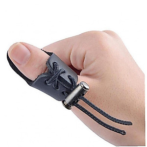 Archery Thumb Guard Thumb Ring Finger Leather Thumb Ring Archery Finger Protector for Hunting Reurve Takedown Bow