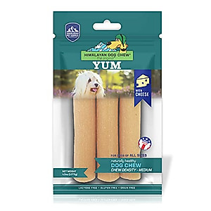Himalayan Dog Chew Yak Cheese Dog Chews, 100% Natural, Long Lasting, Gluten Free, Healthy & Safe Dog Treats, Lactose & Grain Free, Protein Rich, Medium, 4.5 oz