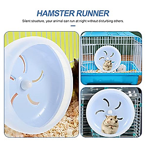 POPETPOP Silent Hamster Wheel-Pets Running Sports Exercise Wheel Jogging Wheel Hamster Rat Gerbil Silent Spinner(Blue)