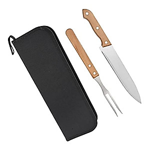 YARNOW 2 Sets Barbecue Knife and Fork Tools Knife Kit Outdoor Dinnerware Food Grill Travel Utensil Barbecue Kitchen Fork Grilling Accessories Kit Barbecue Tool Forks BBQ Tools BBQ Fork