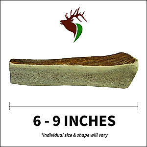 Elkhorn Premium Chews - Large Split Single Pack (for 30-50 lb Dogs) Premium Grade Elk Antler for Dogs (1 Piece) Sourced in The USA
