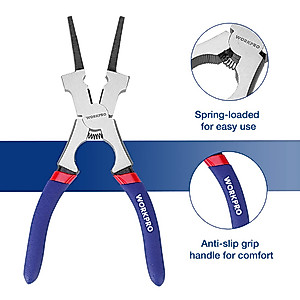 WORKPRO 8" Welding Pliers, Multi-Functional CR-V Steel Welding Pliers for Welding, Electrical, Mechanical, Workshop and Home Use