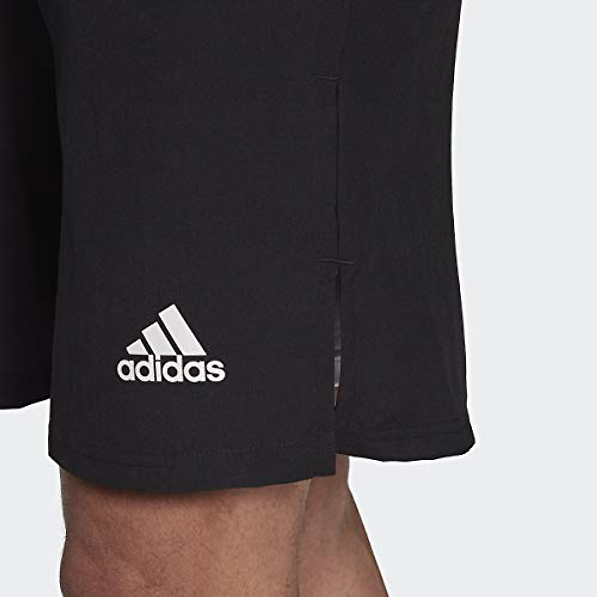 adidas mens Activated Tech Shorts Black/White Small