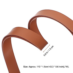 BESTOYARD Mens Suspenders Adjustable Clip Suspender Dress PU Leather Suspenders (Brown)