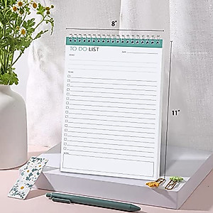 To Do List Notepad Daily Planner Notepad 60 Tear Papers with Checklist, 8 x 11 Inch Work Personal Writing Pad. 2 -pack