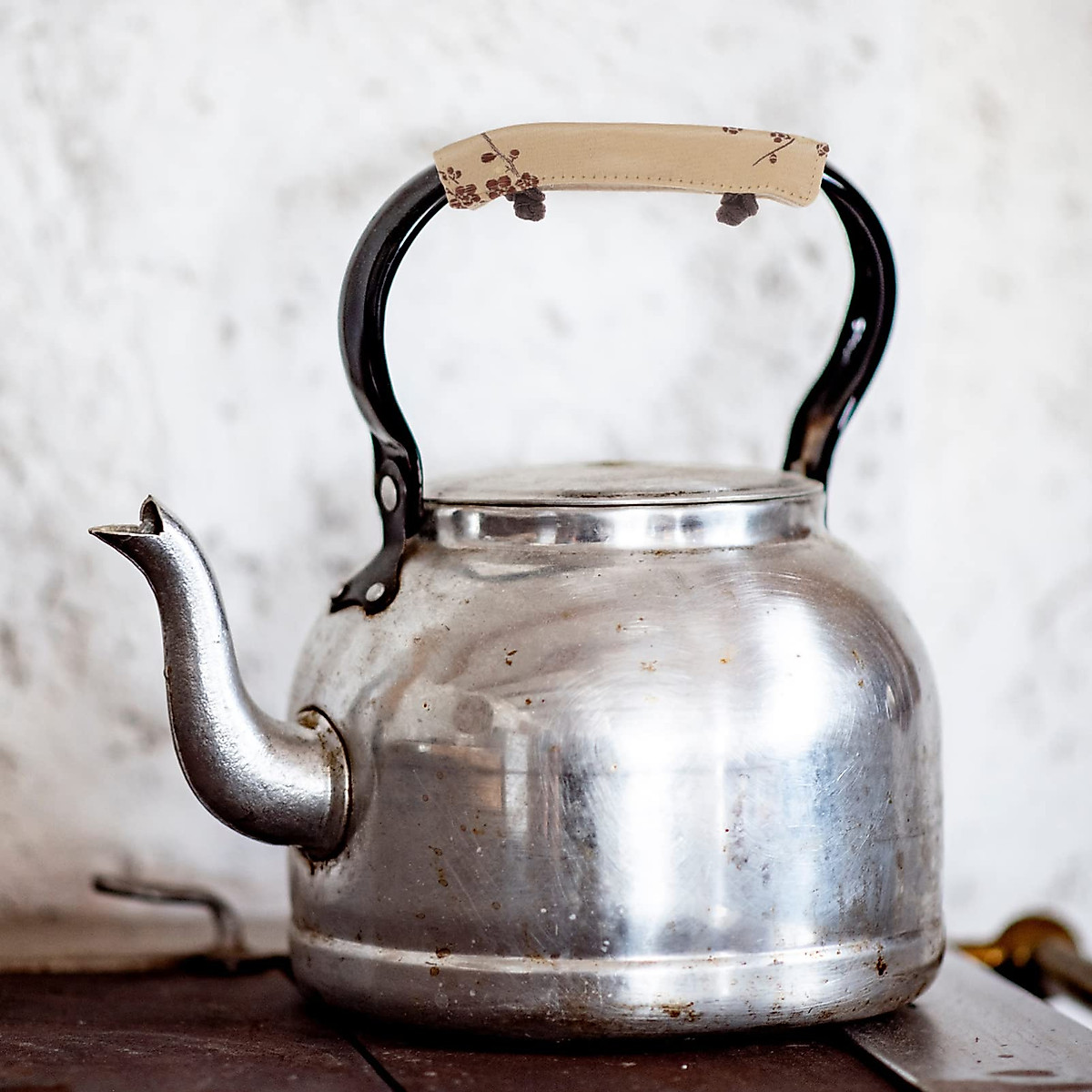 Pan Handle Covers Tea Kettle Handle Cover Tea Pot Hot Handle Cover Sleeve Vintage Cloth Pot Pan Grip Handle Holder Sleeves Mitt Glove for Home Kitchen B