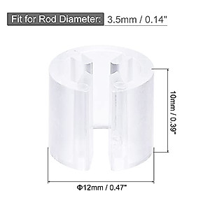 MECCANIXITY Clothes Hanger Marker Blank Fit 3.5mm Rod for Garment Color Coding Clear Count 300