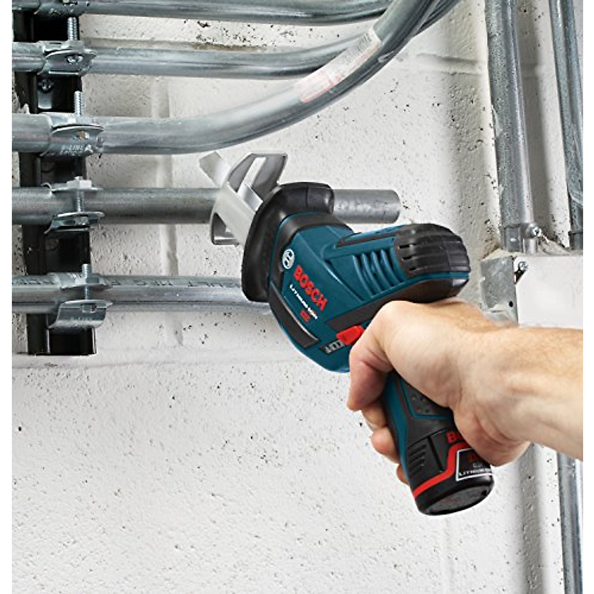 BOSCH Power Tools Combo Kit GXL12V-310B22 - 12V Max 3-Tool Set with 3/8 In. Drill/Driver, Pocket Reciprocating Saw and LED Worklight,Black/Blue