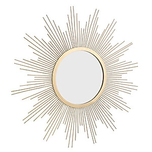 Stonebriar Sunburst Wall mirror, 24 Inch, Gold