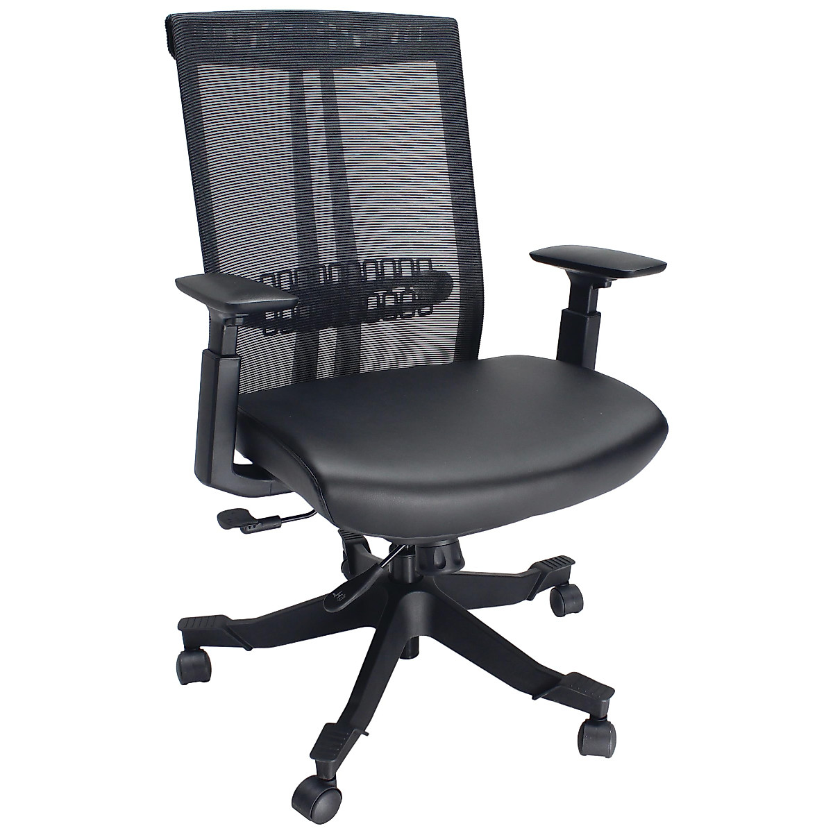 We're it, The Chair That Moves with You! Twyst Series, Flex Mesh Back Task Chair with Adjustable Arms and Seat Slide in Black