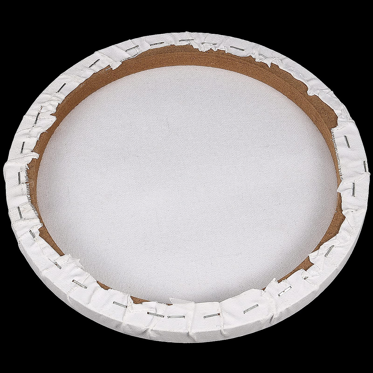 ZEONHAK 9 Pack 8, 10, 12 Inches Stretched White Blank Canvas, Professional Round Stretched Painting Canvas, Blank Stretched Canvas for Oil and Acrylic Paints, Acrylic Pouring