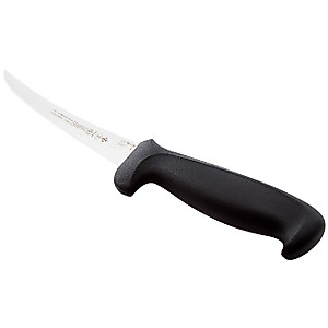 Mundial 6-Inch Curved Semi-Stiff Boning Knife, Black