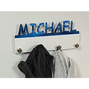 Personalized Coat Hanger Rack Bag Hat Towel Backpack Sweatshirt Jacket Hook Organizer Wall Door Decor, One of A Kind, Custom Made to Order, with Your Name On It!
