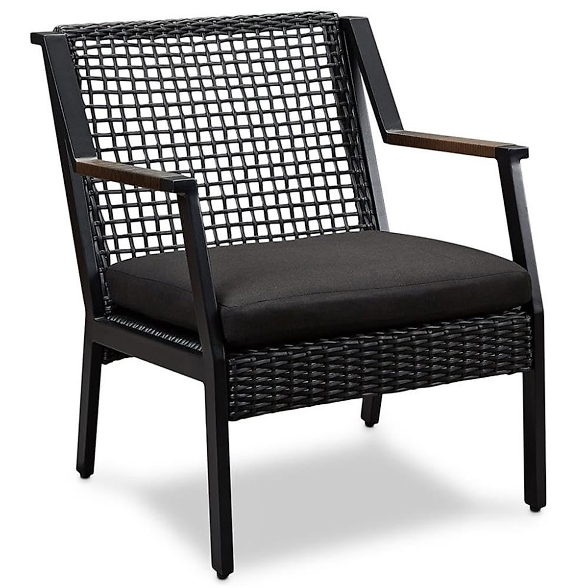 Real Flame Calvin Outdoor Chair Set of 2 - Powdered Aluminum Frame with Resin Wicker Weave