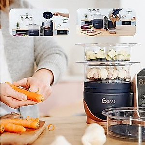 Babymoov Duo Meal Station XL, 6 in 1 Food Processor with Steamer, Multi-Speed Blender, Warmer, Defroster & Sterilizer (Nutritionist Approved), pink