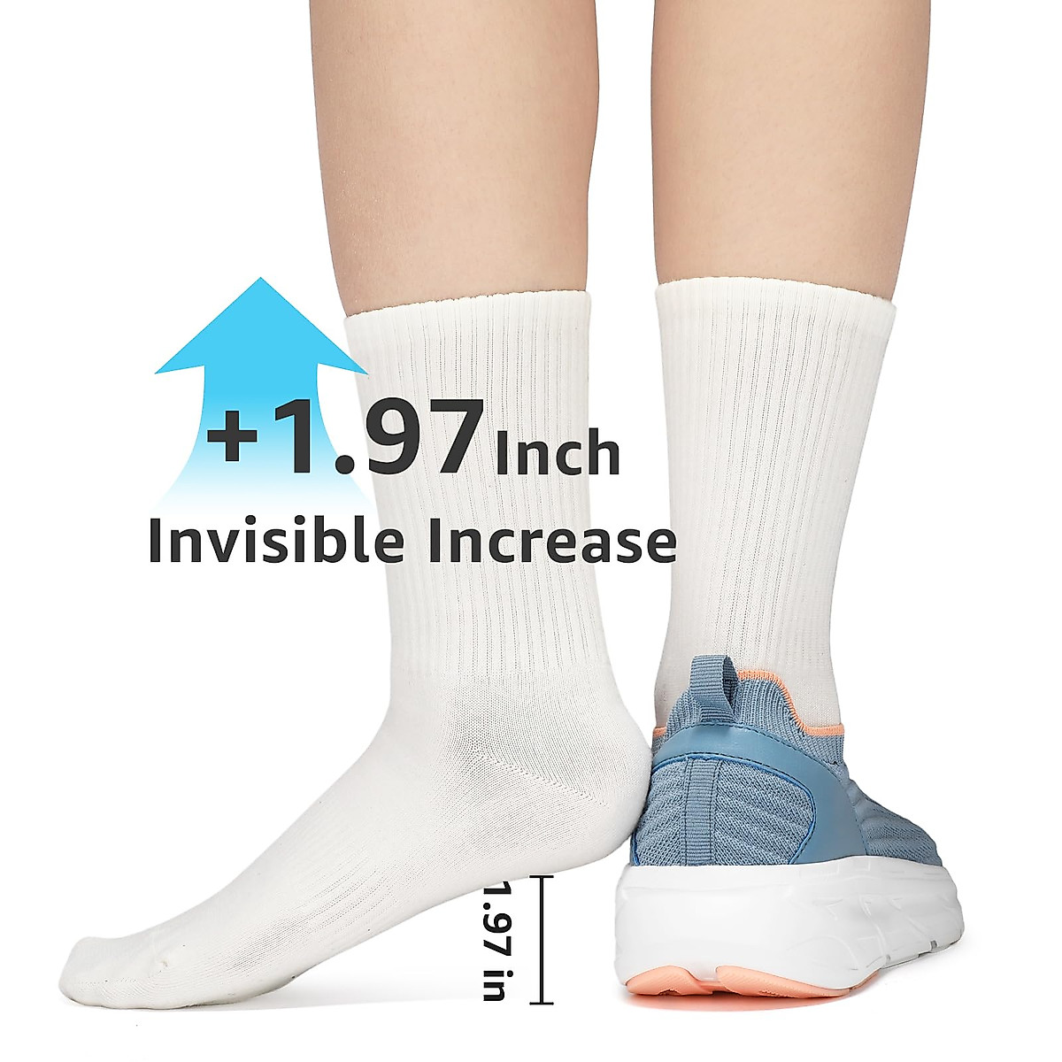 STQ Women's Slip On Walking Shoes Active Cushion Comfortable Tennis Breathable Non Slip Athletic Gym Workout Cross Training Sneakers Denim Blue US 9