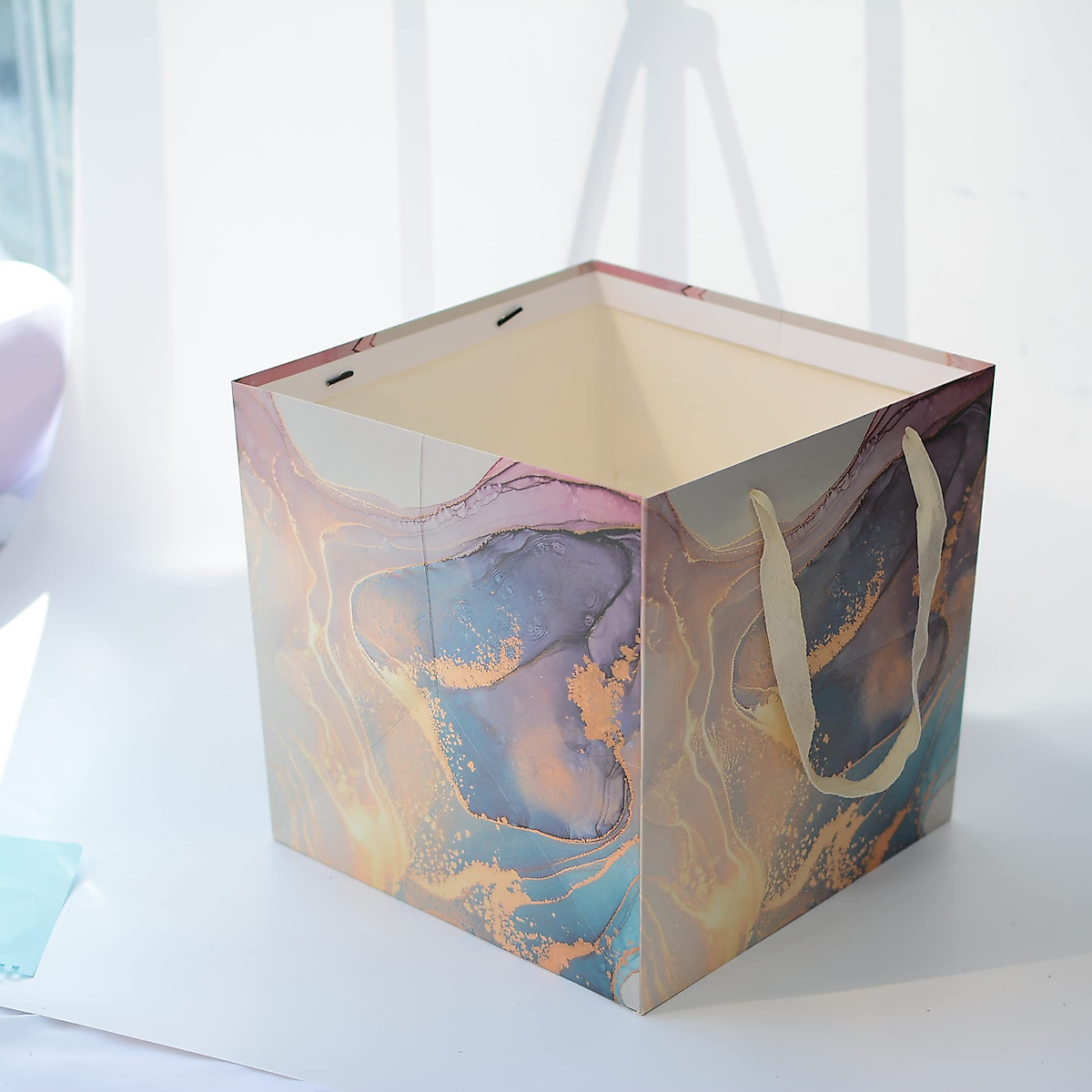 RUIFYRAY Extra Large Gift Bag, 11.8" Square Reusable Big Bag with Handle, for Wedding, Birthday, Presents, Father's Day, Thanksgiving, Christmas, New Year's, Holiday Gifts