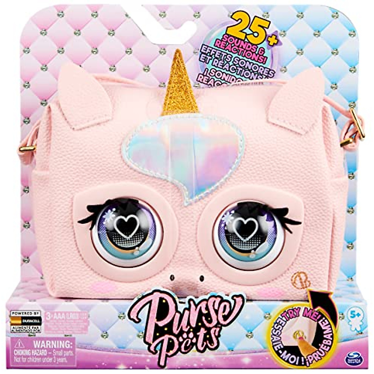 Purse Pets, Glamicorn Unicorn Interactive with Over 25 Sounds and Reactions, Easter Basket Gifts, Kids Toys for Girls Ages 5 and up