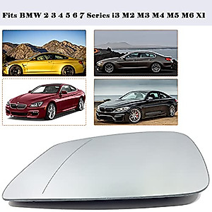 BMW Driver Side Heated Mirror Glass Compatible with 228i 320i 328i 330i 335i 428i 430i 435i 440i 535i 550i 640i Series i3 M2 M3 M4 M5 M6 Power Convex Left Side Mirror Glass for BMW 51167251583