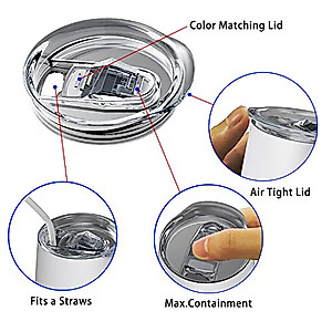 NATUMAX Wine Tumblers with Lid, 12 oz Stainless Steel Stemless Wine Glasses Double Wall Vacuum Travel Insulated Cup for Coffee, Drinks, Champagne, Beverage, Set of 2