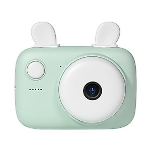 Kids Cartoon Camera,1080P Instant Camera HD Creative Digital Video Cameras Child Selfie Camera Kids 40MP Best Birthday Gift for 3-12 Years Old Boys Girls (Green+No TF Card)