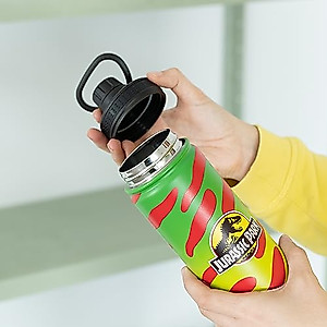 Official Jurassic Park Movies Bottle 500ml - 17 oz | Jurassic Park Water Bottle Kids | Jurassic Park Merchandise | Dinosaur Water Bottle | Jurassic World Rebirth