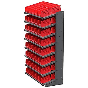Akro-Mils 30237 AkroBins Plastic Hanging Stackable Storage Organizer Bin, 9-Inch x 6-Inch x 5-Inch, Black, 12-Pack