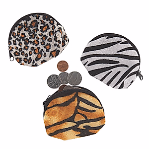 ANIMAL PRINT COIN PURSES - Apparel Accessories - 12 Pieces