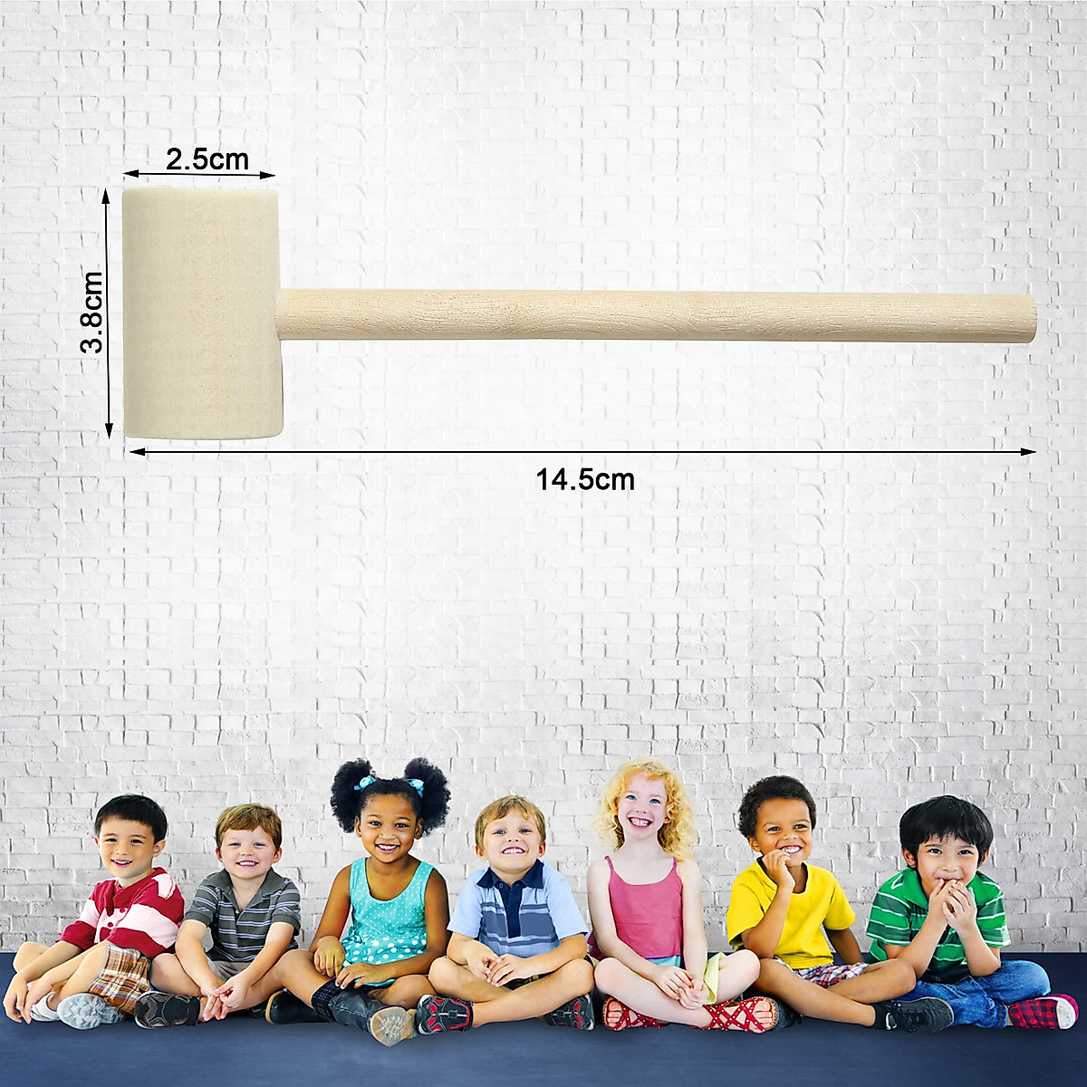 18 Pcs Mini Wooden Hammer Creative Pounding Educational Mallet for Boys and Girls