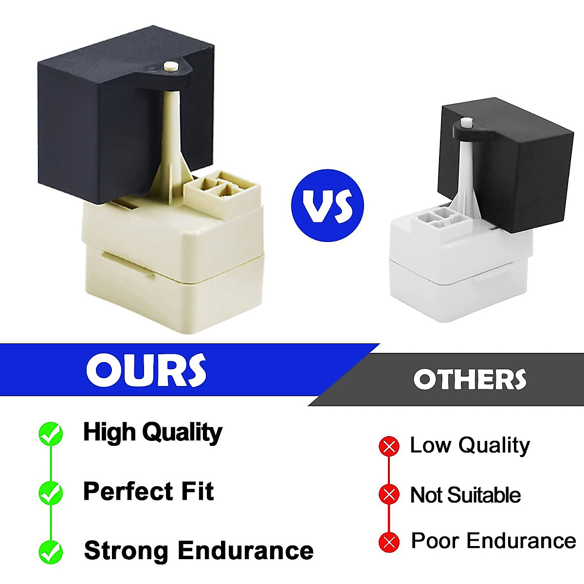 W10613606 Refrigerator Compressor Start Relay and Capacitor Compatible with Whirlpool Ken-More Kitchen-Aid fridges Replace W10416065 AP5787784 PS8746522 3023300 67003186