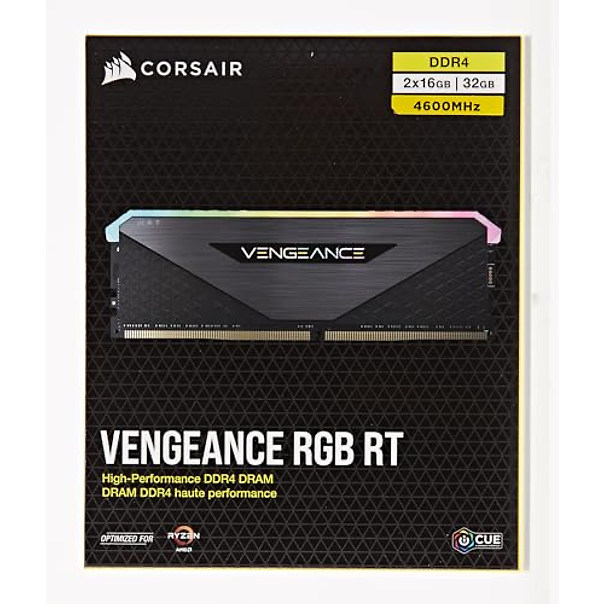 CORSAIR Vengeance RGB RT 32GB (2x16GB) DDR4 4600 (PC4-36800) C18 1.35V Desktop Memory