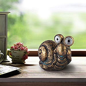 Gaidenly Outdoor Solar Garden Lights, Snails Garden Statue, Resin Figurine Garden Lawn Ornaments, Decorative Garden Lights for Lawn Patio Yard Pathway, Gardening Gifts for Women 6.5" X3.75''X5.3'' in