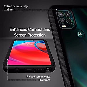 wahhle Compatible with Moto G Stylus 5G Case, Built in Screen Protector Full Body Shockproof Slim Fit Bumper Protective Phone Cover for Motorola G Stylus 5G Men Women-Black/Clear