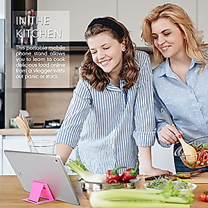 24 Pcs Cell Phone Stand, Tablet Stand Adjustable, Universal Foldable Multi Angle Pocket Phone Stand for Desk, Compatible with Phone 13 12 11 Pro XS Max X 8 6S Plus All Android Smartphones (Multicolor)