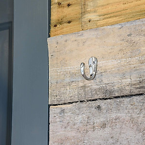 Amazon Basics Robe Hook - Satin Nickel, 5-Pack