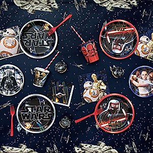 Star Wars Party Birthday Supplies Bundle Plates & Napkins Pack for 16 Guests (Plus Party Planning Checklist by Mikes Super Store)