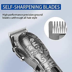 Lanumi Hair Clippers for Men Cordless Hair Trimmer Beard Trimmer/Nose Trimmer Professional T-Blade Trimmer USB Rechargeable Hair Cutting Grooming Kit Barber Clippers Set LED Display