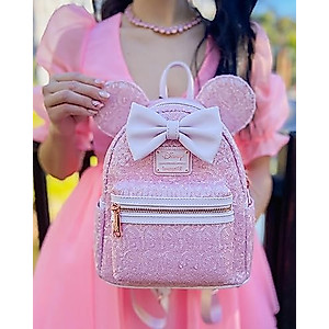Loungefly Disney Minnie Mouse Cotton Candy Sequin Mini Backpack