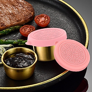 TDZTMNDNB 6x1.6/2.4 Oz Condiment Containers With Lids, Salad Dressing Container To Go, Small Reusable Stainless Steel Sauce Containers For Lunch Boxes Picnics Travel Meal Prep Kitchen Storage