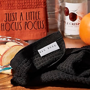 Rae Dunn Set of Hand Towels for Kitchen and Bathroom, 100% Cotton, Embroidered Dish Towels, Decorative Hand Towels, Believe in Magic, 3 Pack