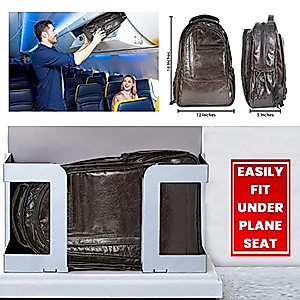 Leather Backpack for Men Women Large Capacity - Genuine Brown Travel 15.6 inch Leather Laptop Bag, Rucksack for Business, College, Casual Daypack