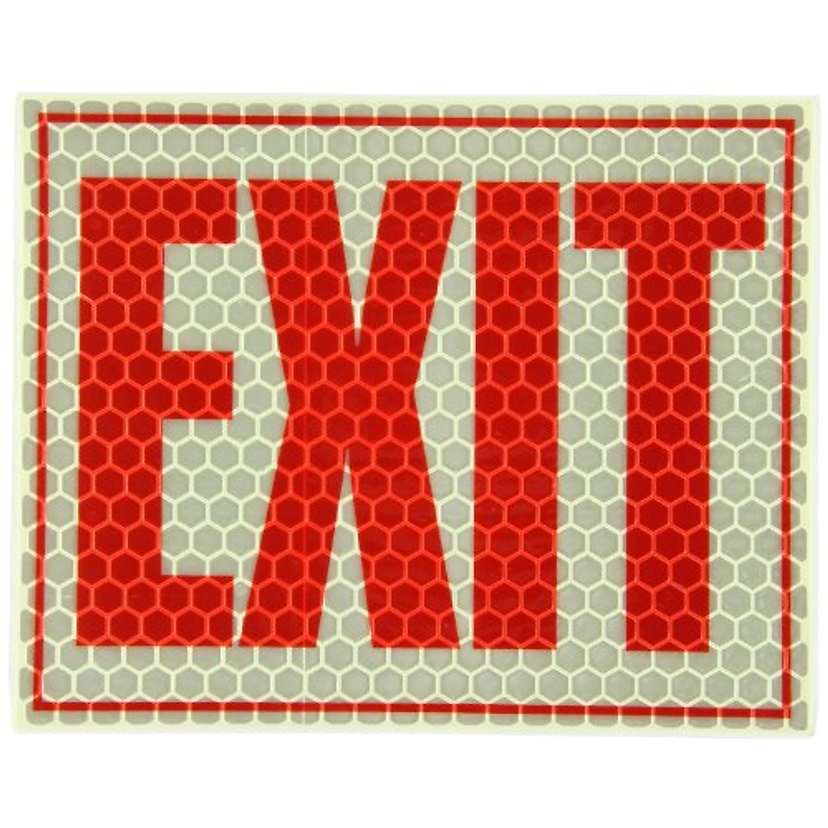 Cyalume Cyflect Glow in the Dark and Reflective Emergency Exit Sign, 8 Inches x 10 Inches, Adhesive Backing