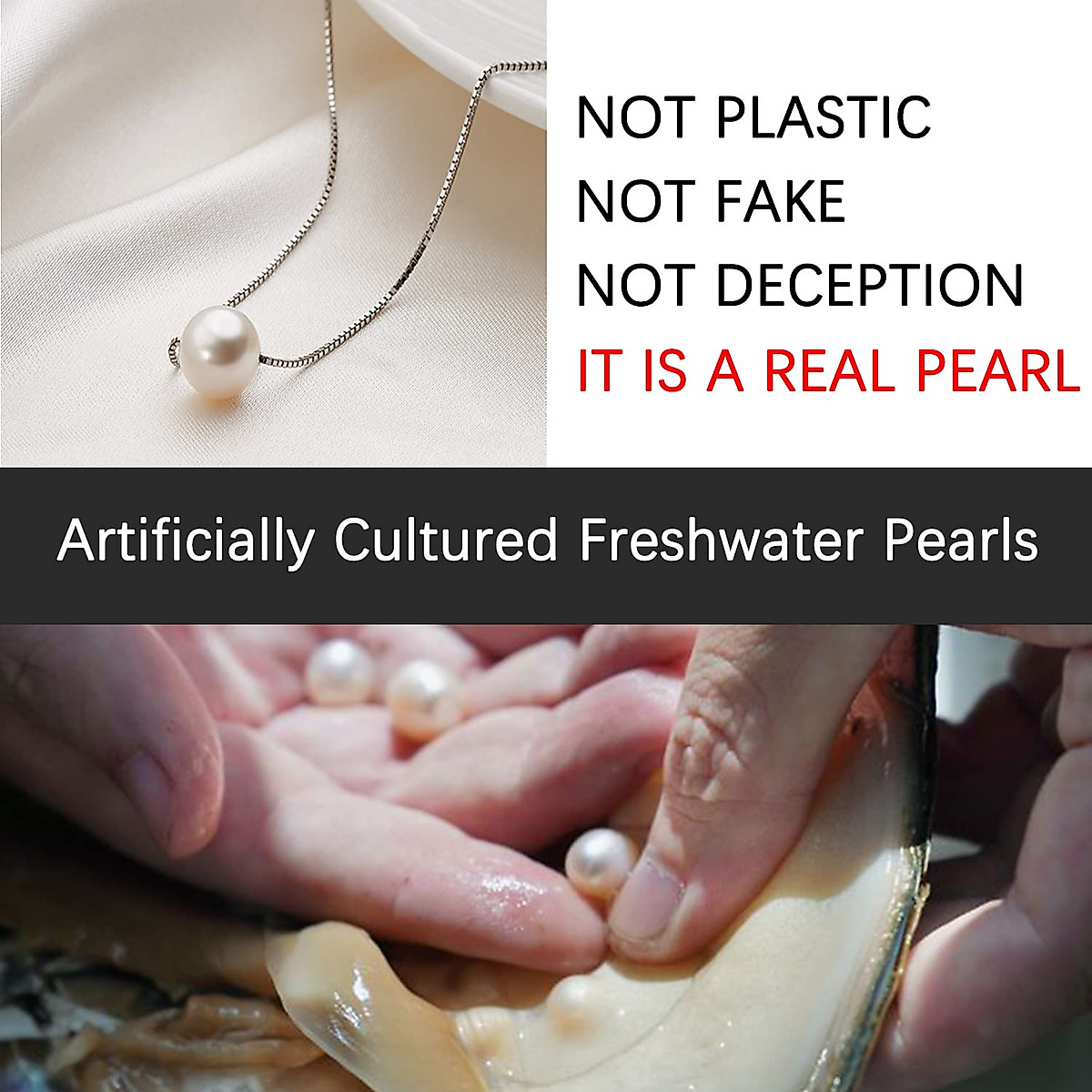 ALoveSoul Sister in Law Necklace - Sterling Silver Single Pearl Necklaces for Women, Best Sister in Law Gifts, Bride Gift Birthday Gift