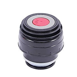 SPDD Vacuum Flask Lid Thermos Cover 4.5/5.2cm Outdoor Travel Cup Vacuum Flask Lid Portable Universal Travel Mug Accessories(4.5cm Black red)