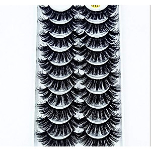 HBZGTLAD 38 Styles 10 pairs natural false eyelashes fake lashes long makeup 3d mink lashes extension eyelash mink eyelashes for beauty (3D112)