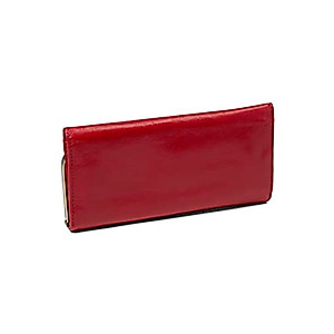 HOBO Rachel Clutch Wallet for Women - Soft Leather Construction with Magnetic Lock Closure, Zipper Pocket, Gorgeous and StylishCrimson One Size One Size